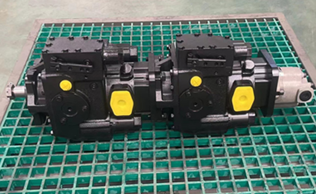Tandem Hydraulic Pumps Manual Control Variable Displacement Axial ...