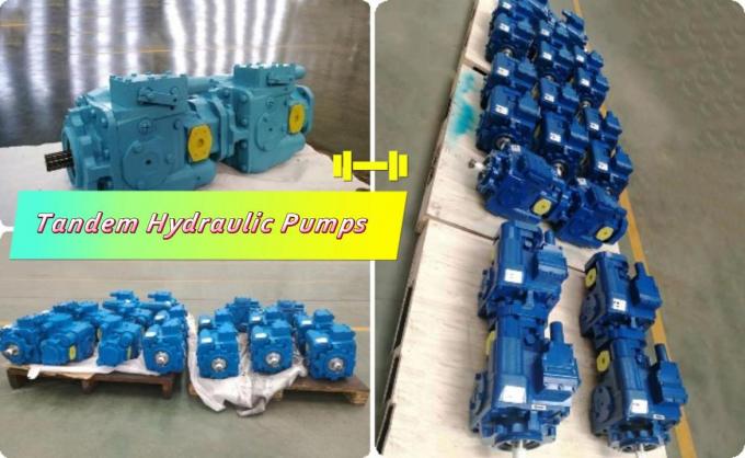 Closed Circuit Tandem Hydraulic Pumps With CW / CCW Rotation For ...