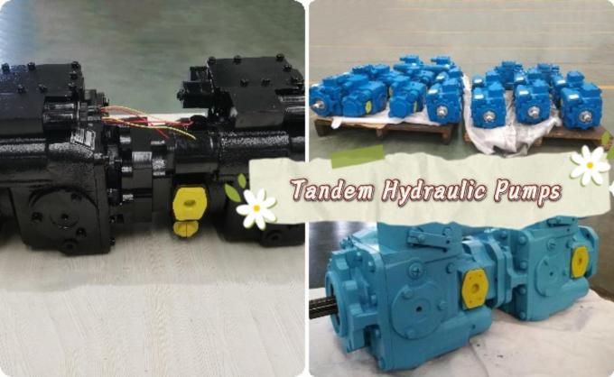 Closed Circuit Tandem Hydraulic Pumps With CW / CCW Rotation For ...